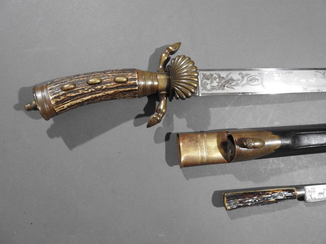 Imperial German Etched Hunting Hanger – Michael D Long Ltd | Antique ...