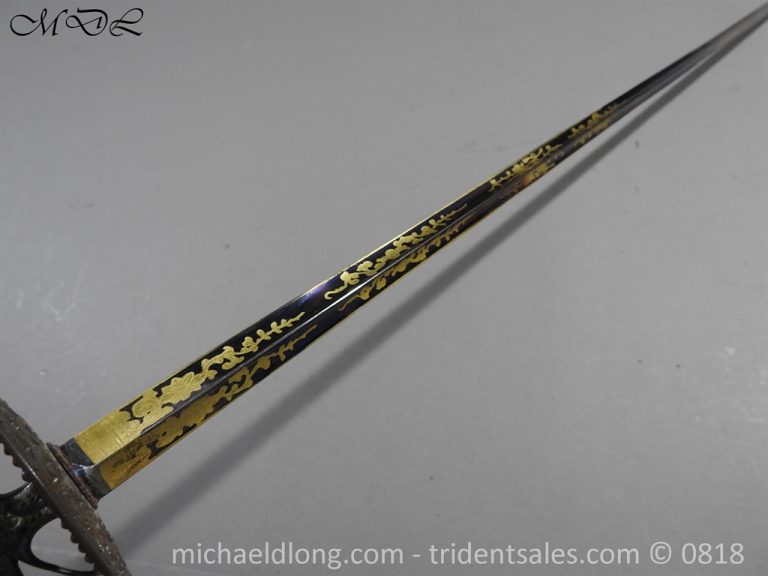 Steel Hilted Small Sword with Blue and Gilt Blade – Michael D Long Ltd ...
