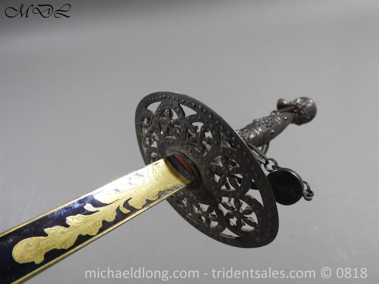 Steel Hilted Small Sword with Blue and Gilt Blade – Michael D Long Ltd ...