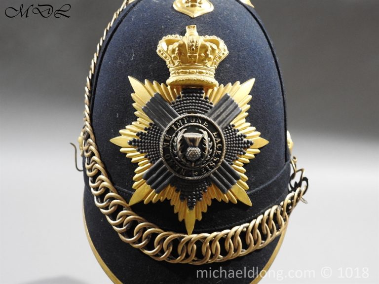 Royal Scots Victorian Blue Cloth Helmet – Michael D Long Ltd | Antique ...