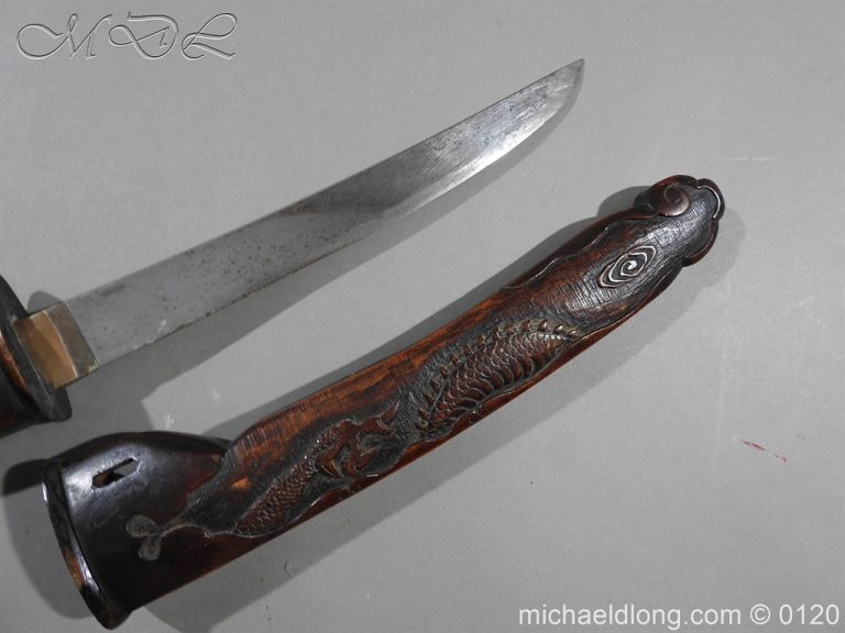 Japanese Tanto in Curved Wood Mounts – Michael D Long Ltd | Antique ...