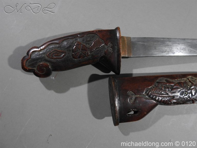 Japanese Tanto in Curved Wood Mounts – Michael D Long Ltd | Antique ...