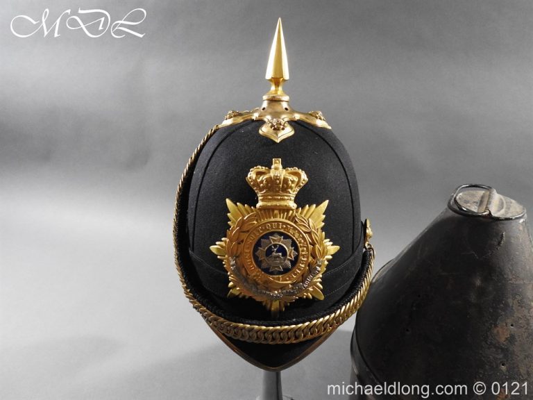 Victorian Bedfordshire Officer’s Blue Cloth Helmet – Michael D Long Ltd ...