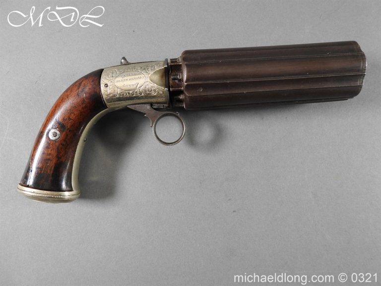 Percussion Pepperbox by Reilly of London – Michael D Long Ltd | Antique ...