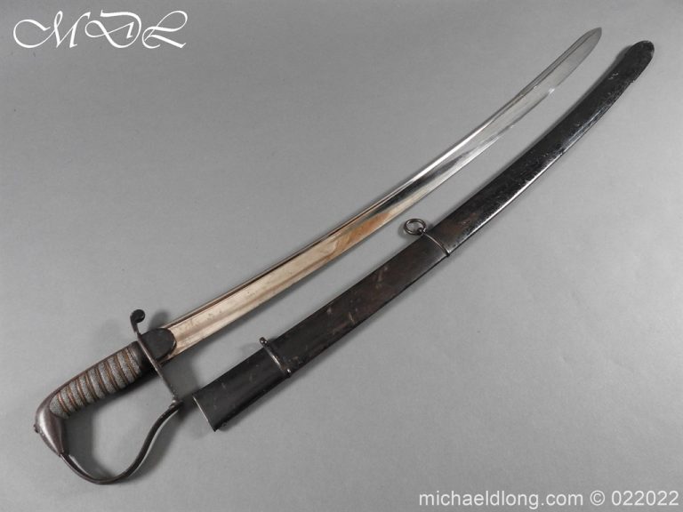 British Officer’s 1796 Light Cavalry Pipe back Sword – Michael D Long ...
