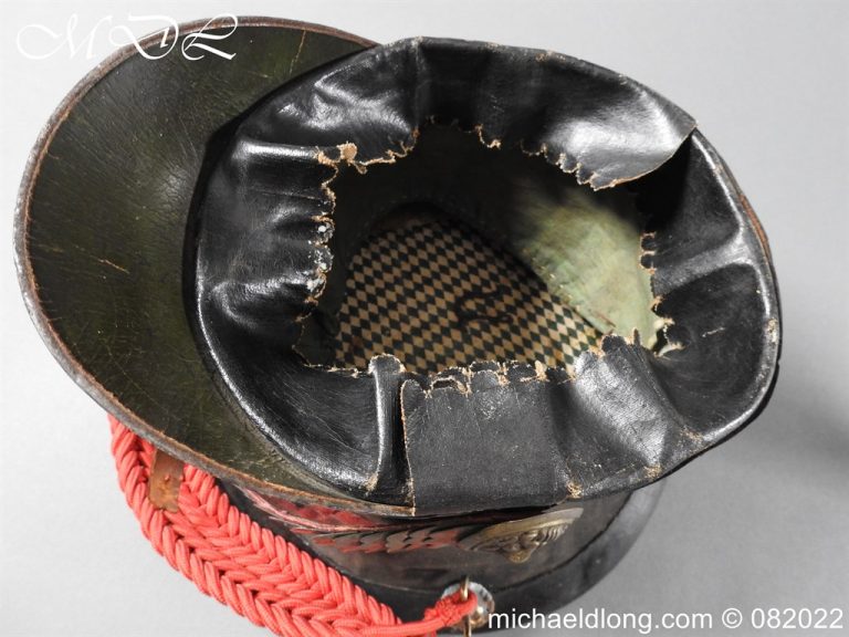 Continental Officer’s Bell Top Artillery Shako – Michael D Long Ltd ...