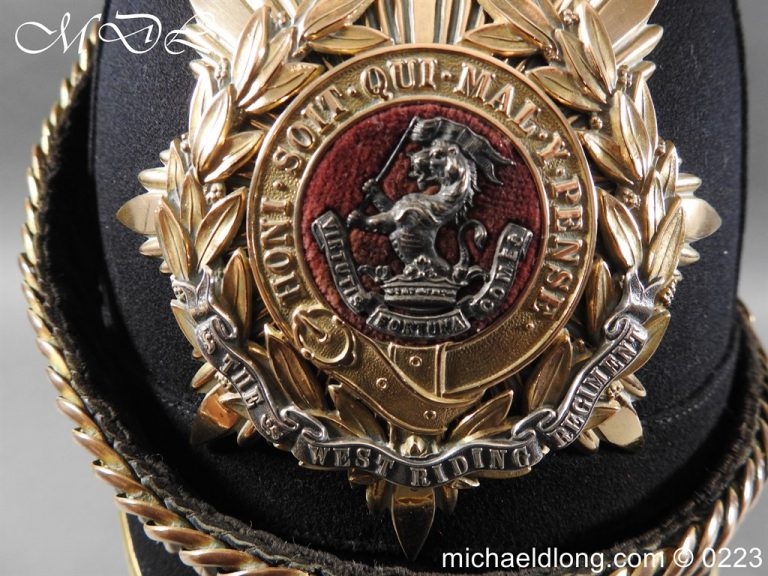 West Ridings Officer’s Blue Cloth Helmet – Michael D Long Ltd | Antique ...