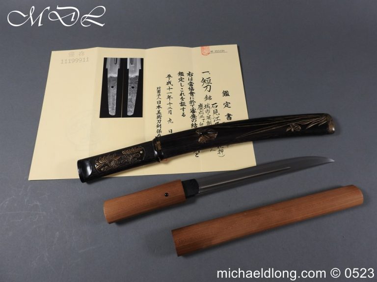 Japanese Tanto – NBTHK Papers – Michael D Long Ltd | Antique Arms & Armour