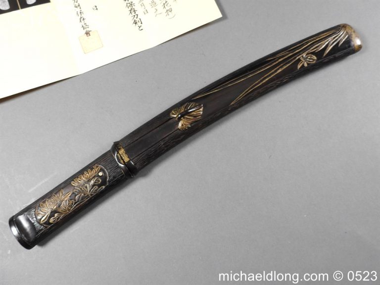 Japanese Tanto – NBTHK Papers – Michael D Long Ltd | Antique Arms & Armour