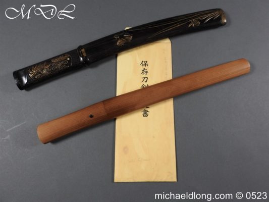 Japanese Tanto – NBTHK Papers – Michael D Long Ltd | Antique Arms & Armour