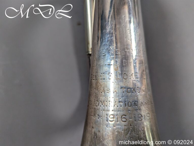 West Minster Rifles Presentation Hallmarked Silver Bugle – Michael D ...