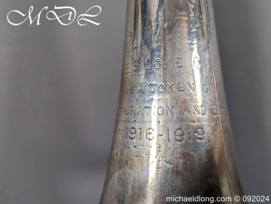 West Minster Rifles Presentation Hallmarked Silver Bugle – Michael D ...
