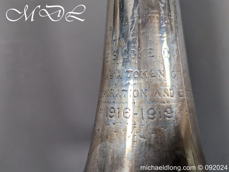 West Minster Rifles Presentation Hallmarked Silver Bugle – Michael D ...