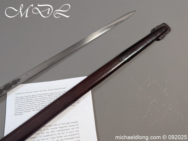 British WW1 RFC Officers Sword R V Walker MC – Michael D Long Ltd ...