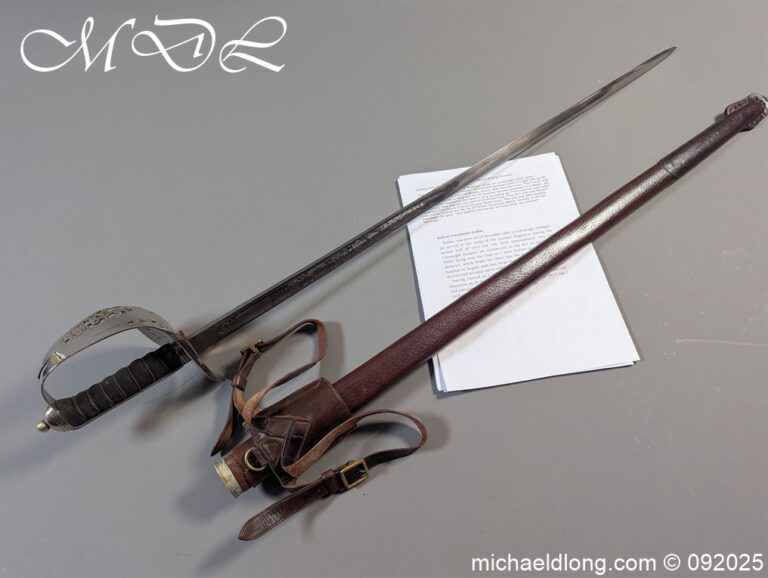 British WW1 RFC Officers Sword R V Walker MC – Michael D Long Ltd ...