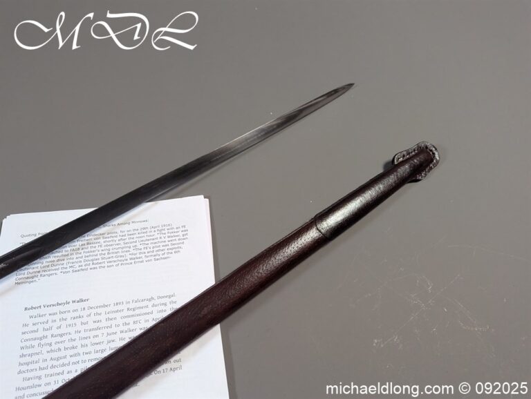 British WW1 RFC Officers Sword R V Walker MC – Michael D Long Ltd ...