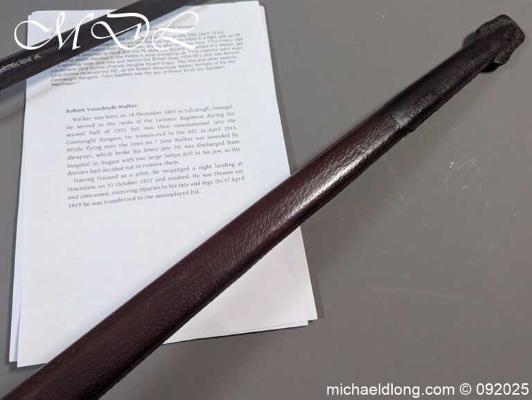 British WW1 RFC Officers Sword R V Walker MC – Michael D Long Ltd ...